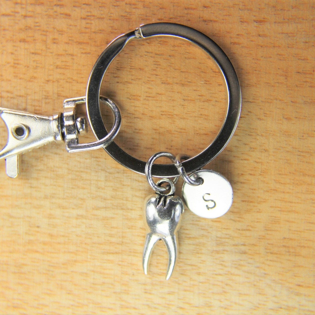 Silver Tooth Charm Keychain Molar Charm Dental Hygienist Charm - Etsy UK