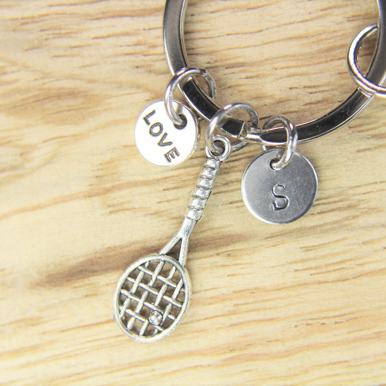 Tennis Racket Keychain Silver Tennis Charm Keychain Tennis - Etsy UK