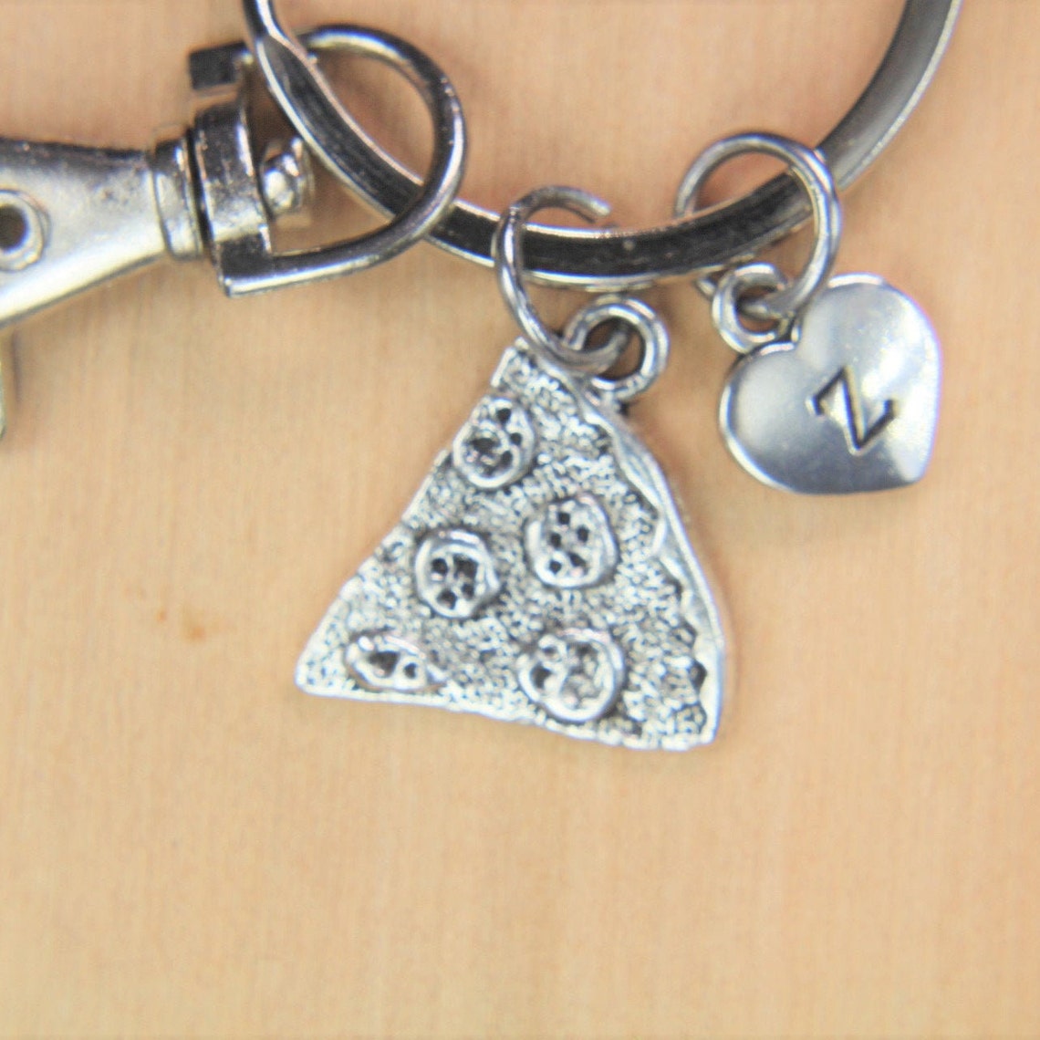Pizza Charm Pizza Jewelry Family Gift Pizza Keyring Food Gift - Etsy