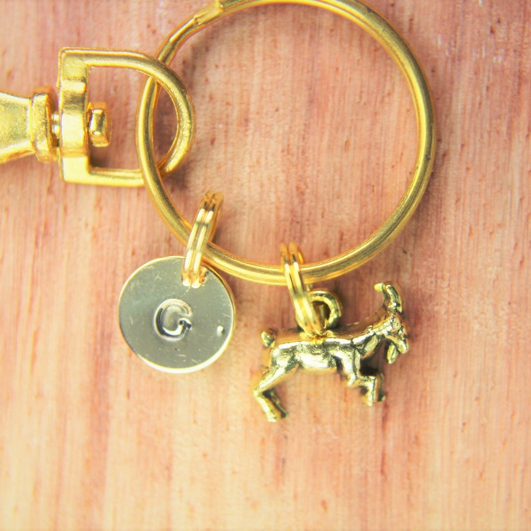 Gold Plated Goat Keychain Goat Jewelry Christmas Gift Farmer Gift ...