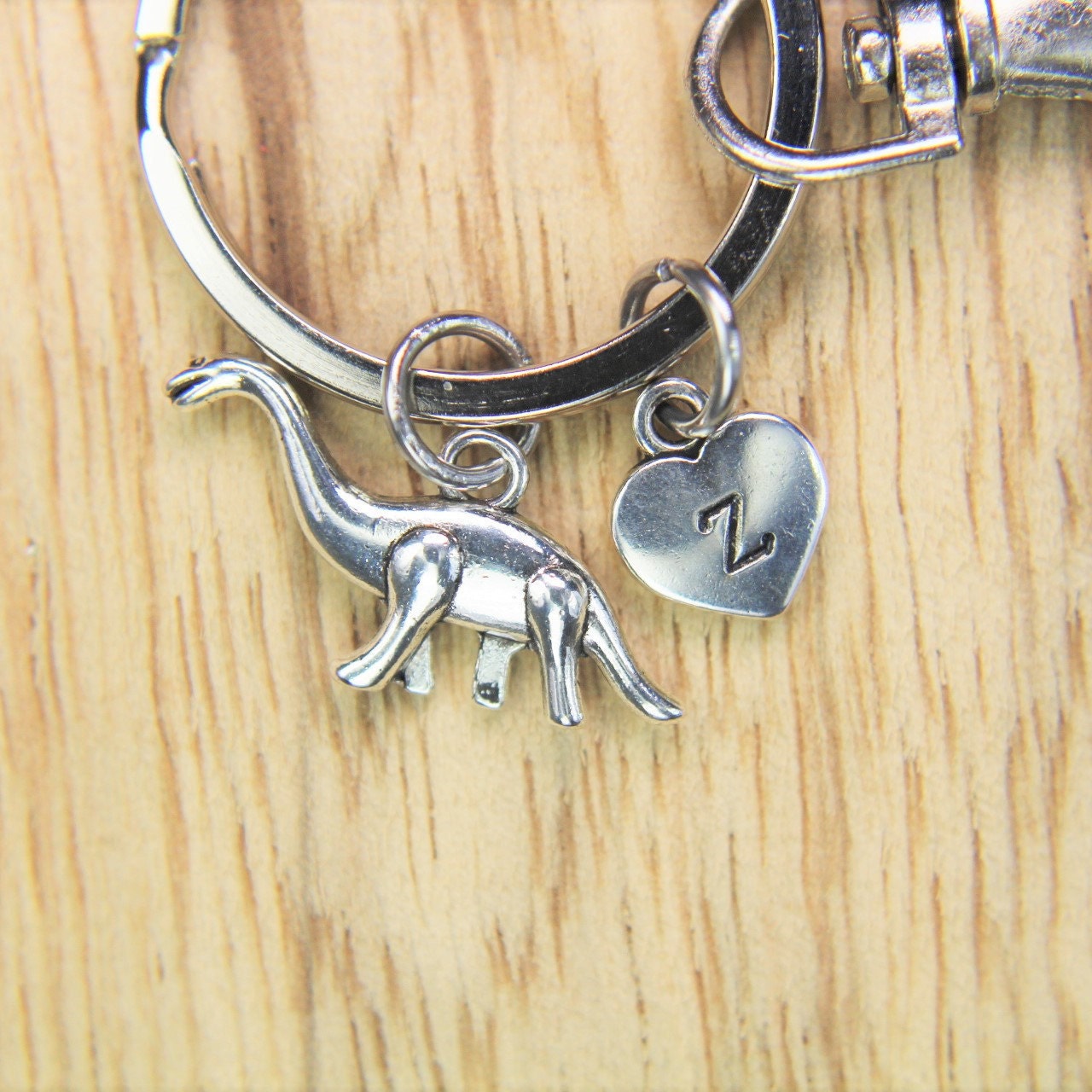 Dinosaur Charms Silver Dinosaur Charm Keychain Animal Chain Dinosaur ...