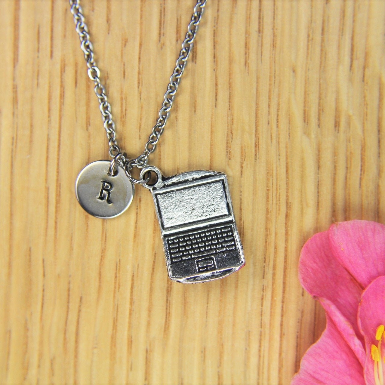 Silver Laptop Charm Necklace Laptop Charm Computer Gift Laptop - Etsy UK