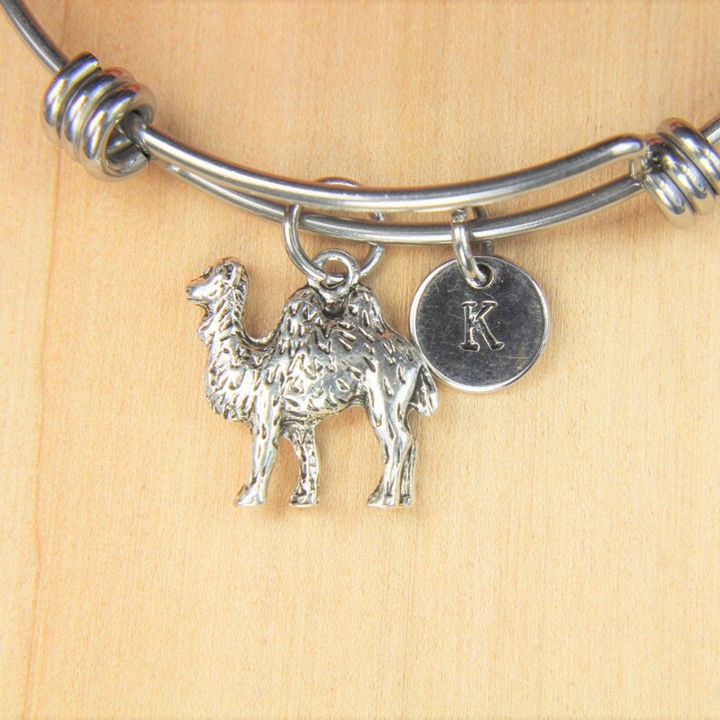 Camel Bangle Silver Camel Charm Bangle Camel Jewelry 3D Charm Animal ...