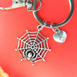 Big Spider Wed Charm Silver Spider Charm Keychain Halloween Gift Insect ...