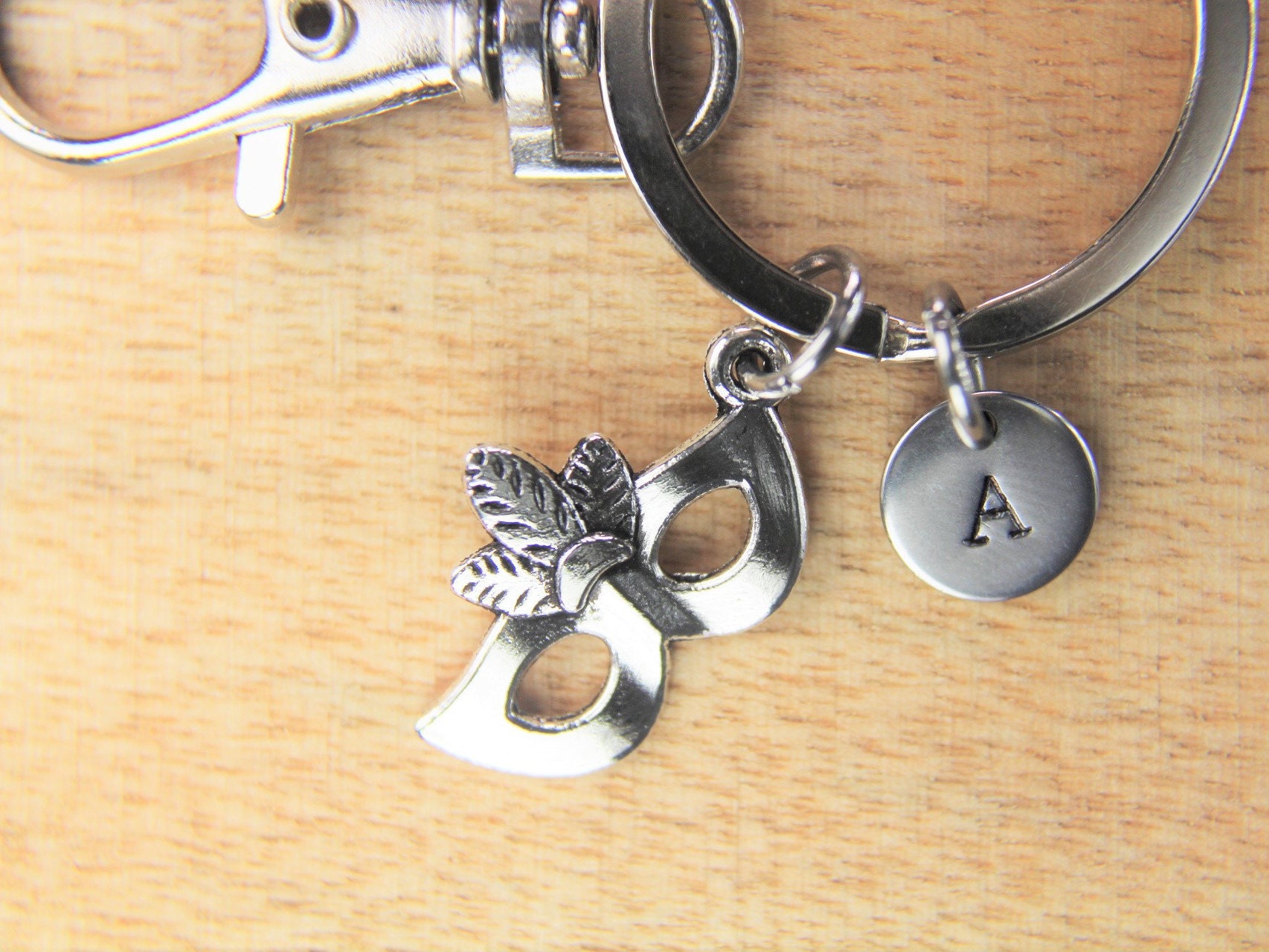 Mask Keychain Silver Mask Charm Theatre Mask Gift Birthday - Etsy.de