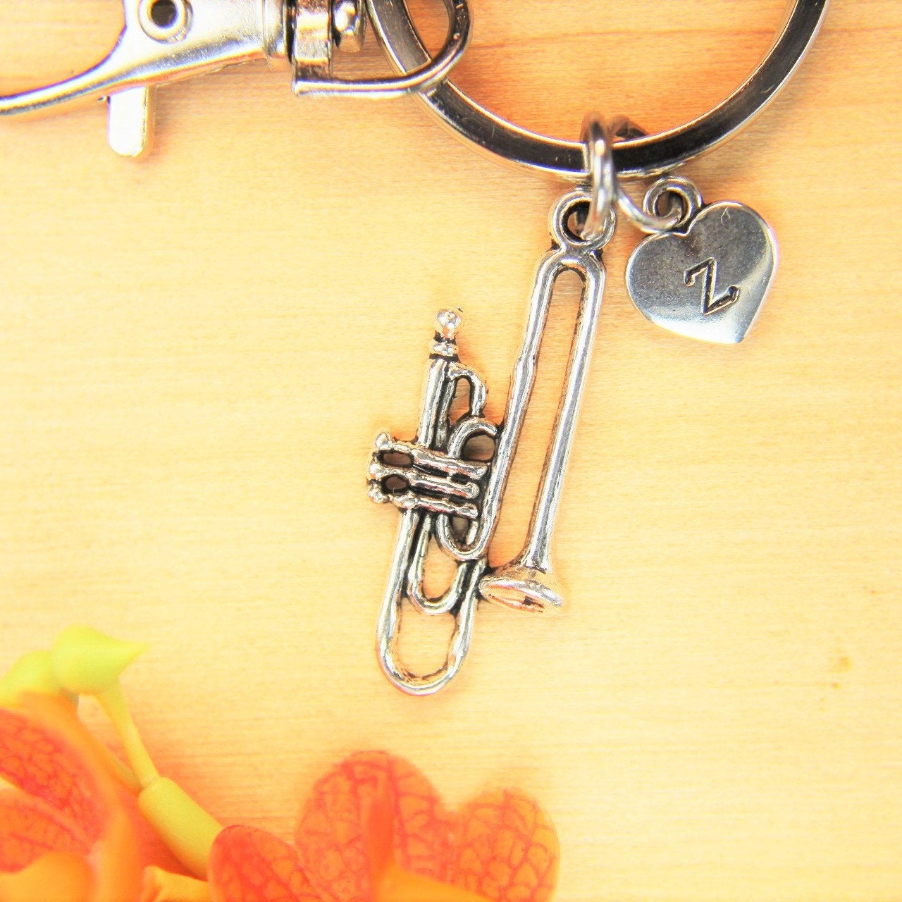 Trombone Charm Silver Trombone Charm Musical Instrument Charm | Etsy