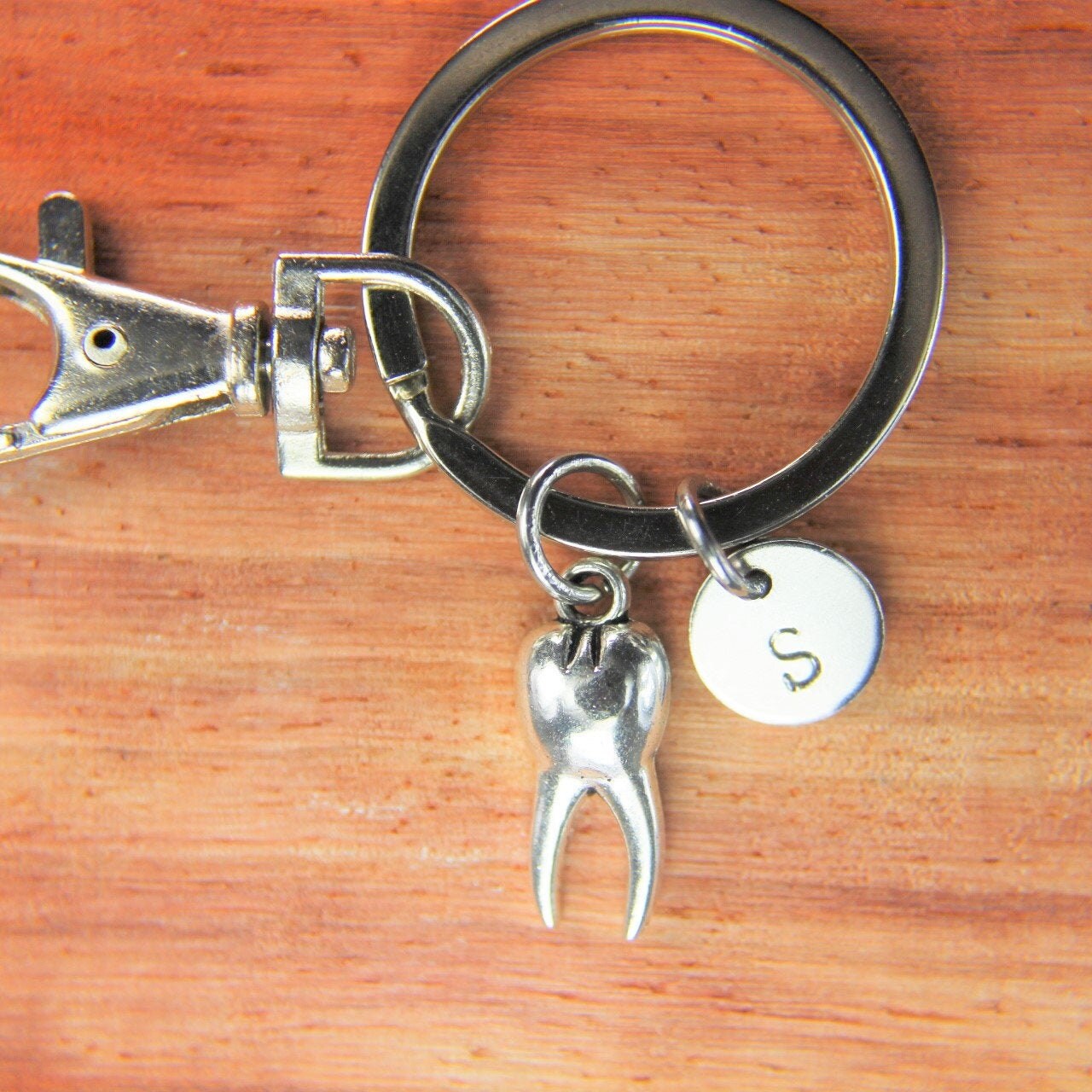 Silver Tooth Charm Keychain Molar Charm Dental Hygienist Charm - Etsy UK