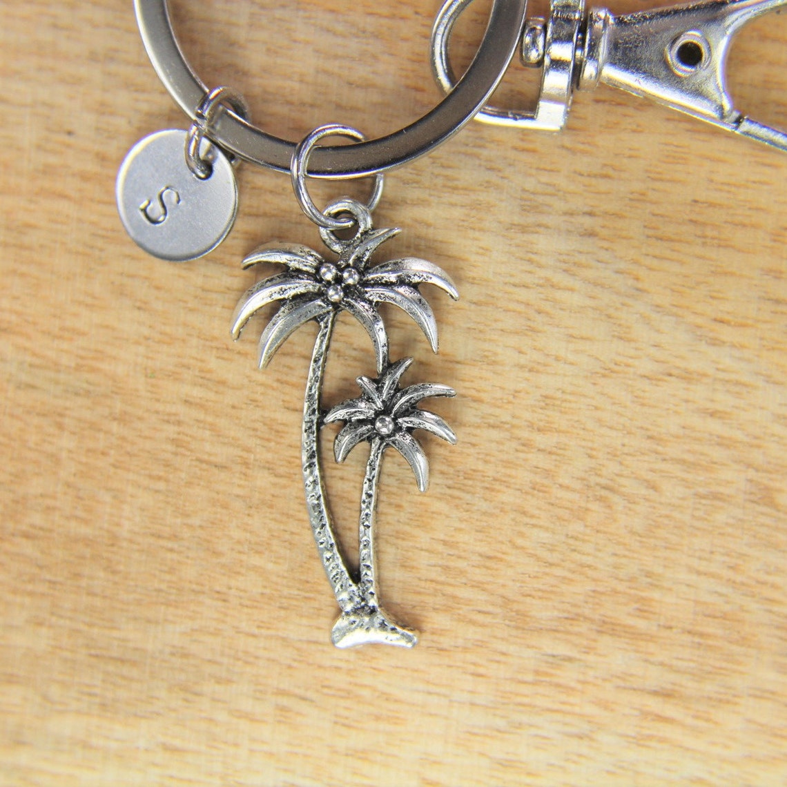 Silver Coconut Tree Charm Keychain Coconut Tree Gift Coconut Tree ...