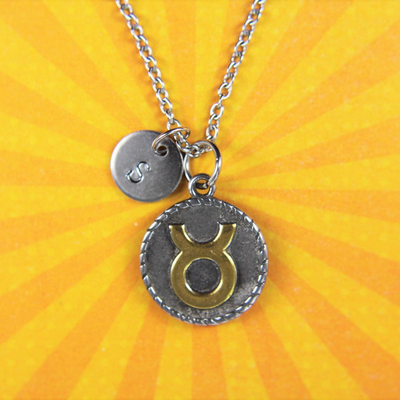 Stainless Steel Taurus Charm Necklace Silver Taurus Charm - Etsy UK