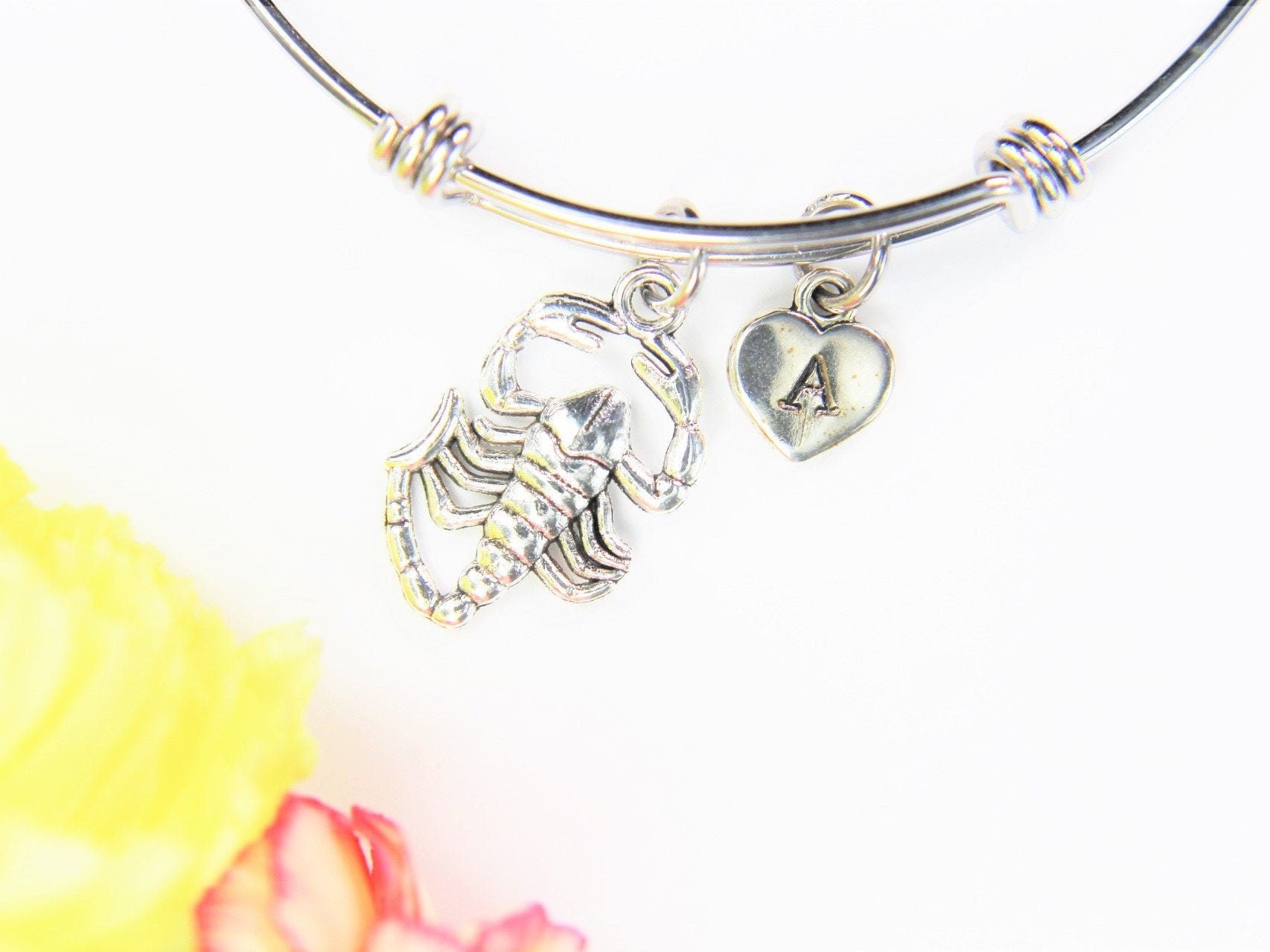 Scorpion Bracelet Scorpion Bangle Insect Charm Bug Charm | Etsy