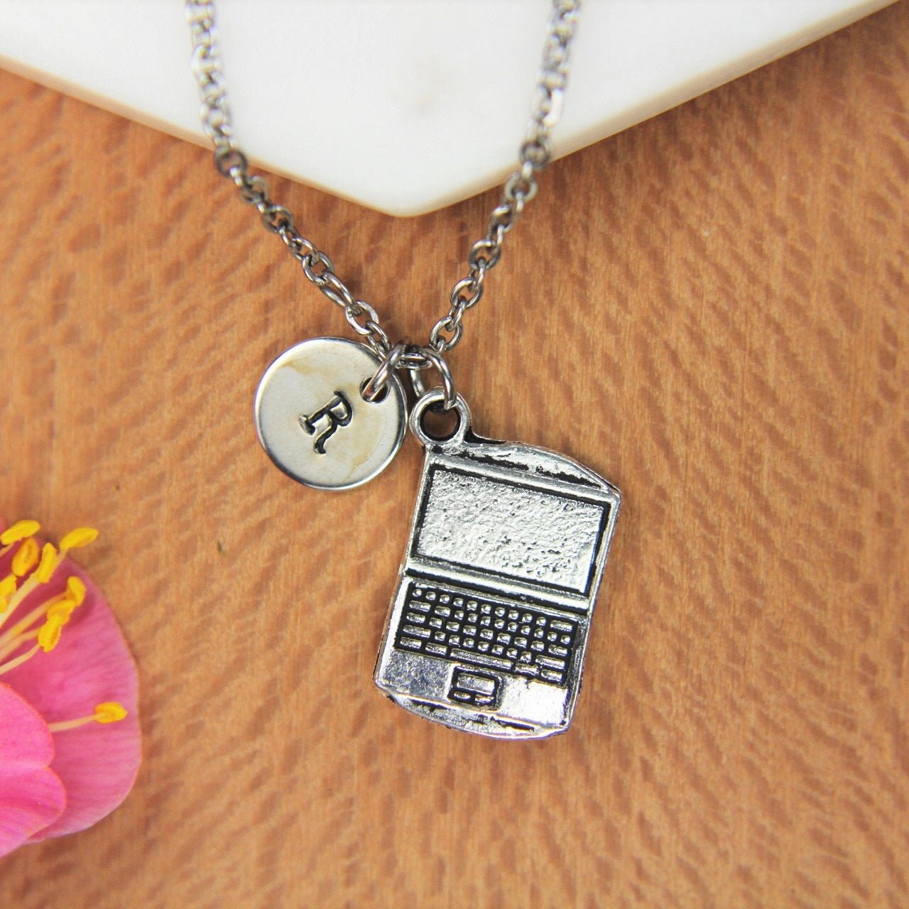 Silver Laptop Charm Necklace Laptop Charm Computer Gift Laptop - Etsy UK