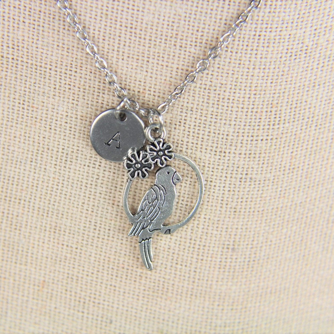 Silver Parrot Necklace Parrot Gift Christmas Gift Mother's Day Gift ...