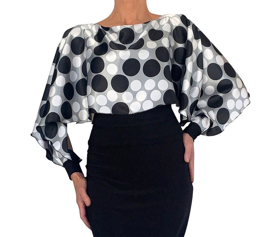 Black & White Polka Dot Tango Top - Etsy