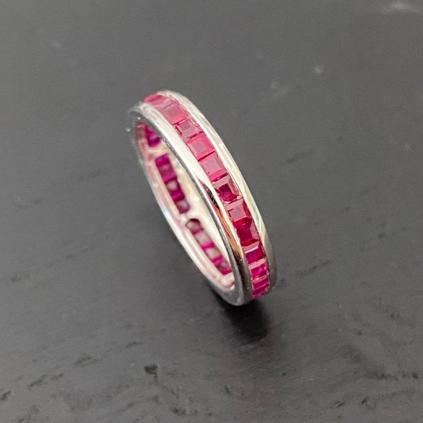 Ruby Eternity Band - Etsy