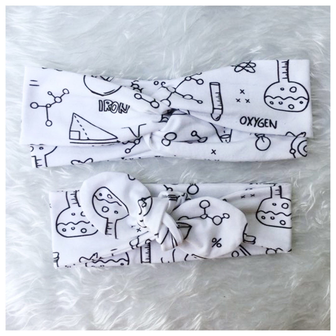 Blinded Me With Science Bow Knot, Turban, Top Knot, Adult Headband ...