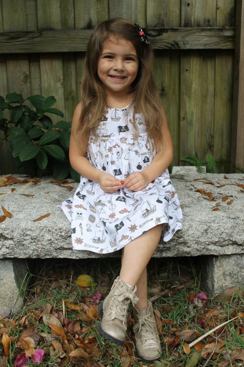 Ahoy Matey Dress, Baby Dress, a Toddler Dress, Girl Dress, Pirate ...