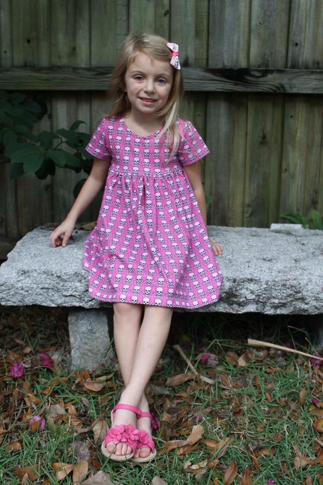 Pink Skulls Dress, Baby Dress, Toddler Dress, Girl Dress, Pirate Dress ...