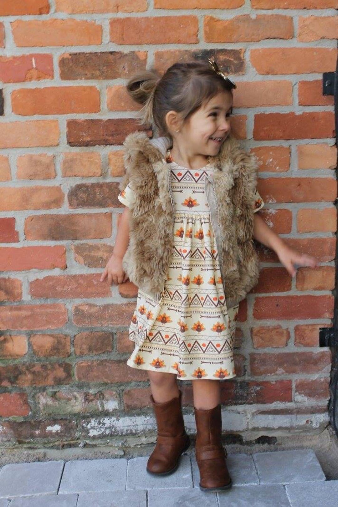 Aztec Turkey Dress Thanksgiving Dress Girl Outfit Holiday - Etsy