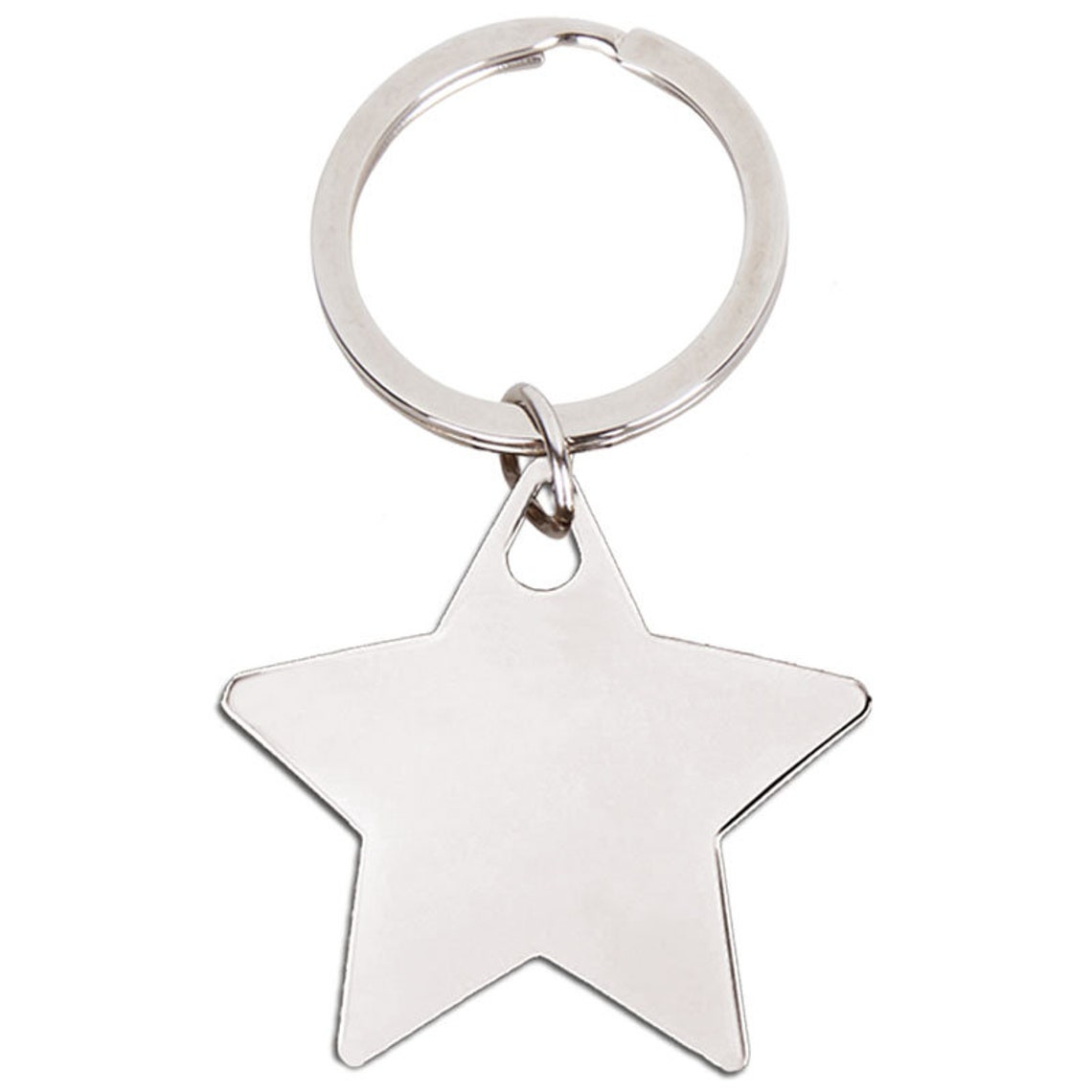 Engraved Star Shaped Keyring - Etsy