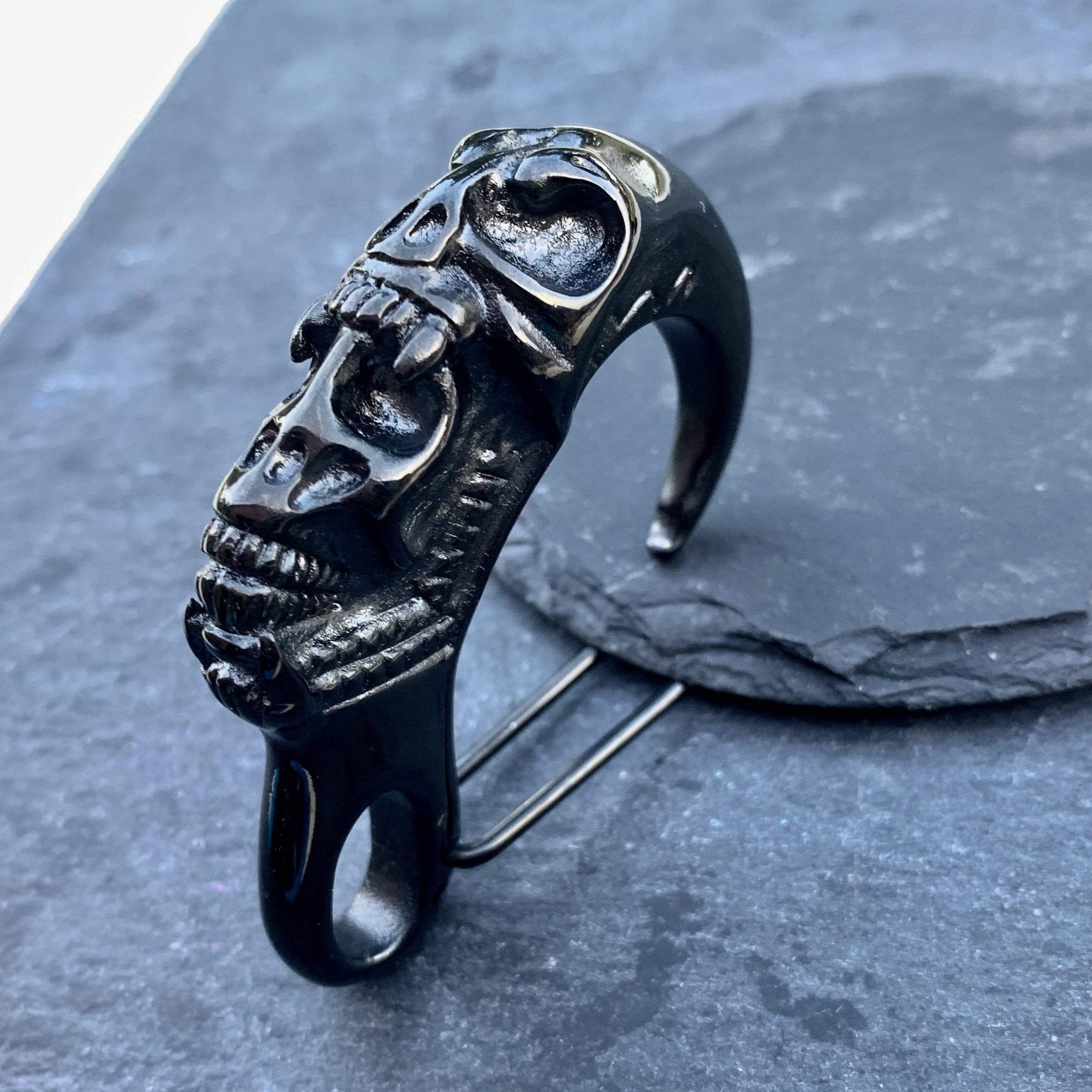 Skull Wallet Chain Scream Skull Clasp Black Skull - Etsy