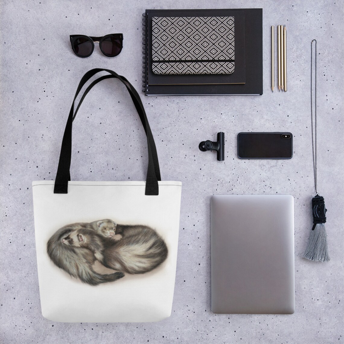 Ferret Tote Bag, Ferrets, Ferret Lover Gift, Ferret Lover, Ferret Mom ...