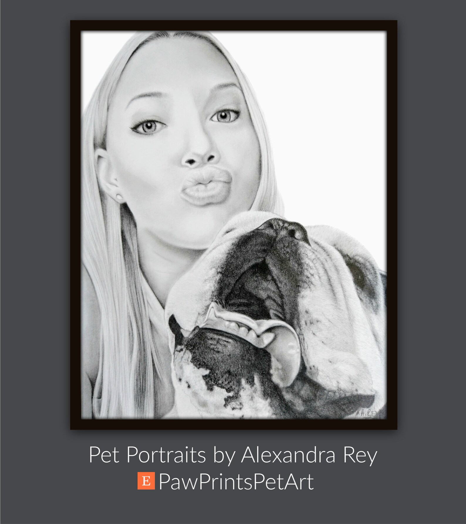 Pet and Owner Pet and Owner Portrait Pet and Owner Gift Pet - Etsy