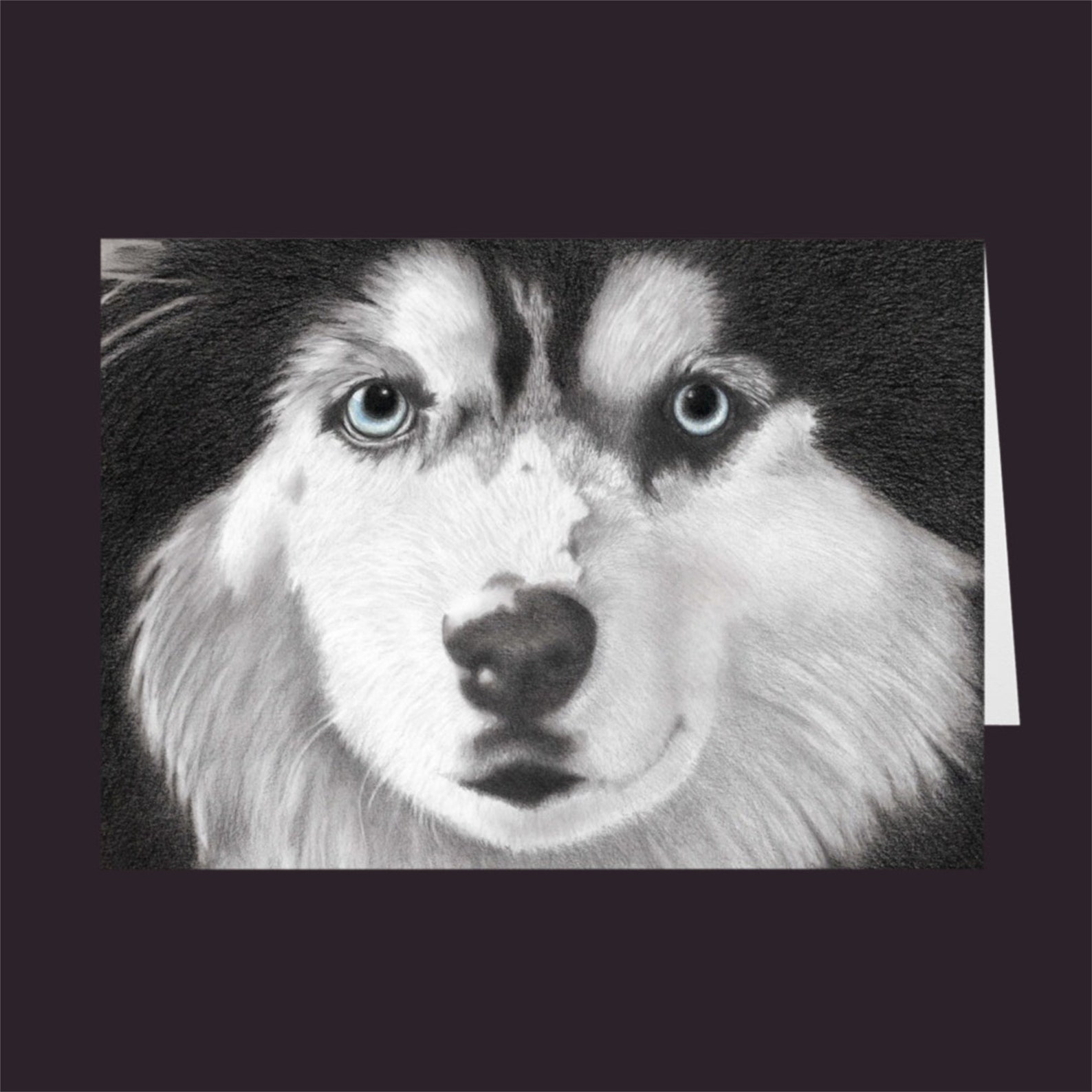 Husky Card, Siberian Husky, Husky, Siberian Husky Gift, Husky Lover ...