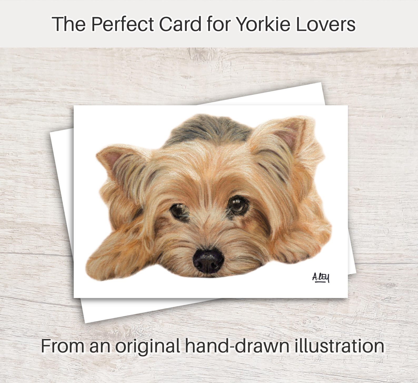 Yorkie, Yorkshire Terrier, Yorkie Card, Blank Card, Greeting Card ...