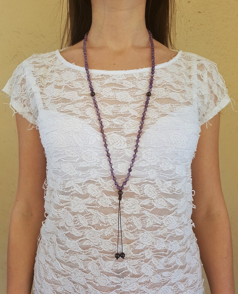 Amethyst Mala, Garnet Mala, 108 Mala, 108 Mala Bracelet, Purple Mala ...