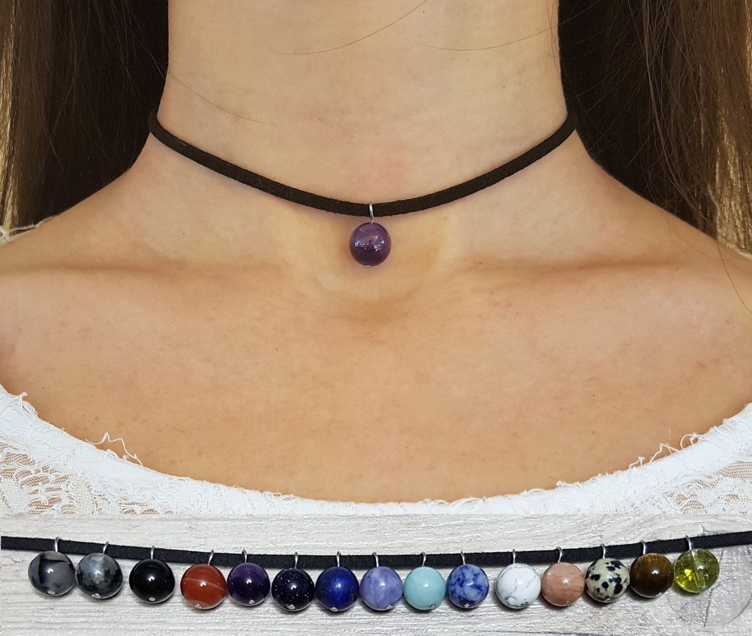 Suede Choker, Crystal Choker, Trendy Choker, Charm Necklaces, Party ...
