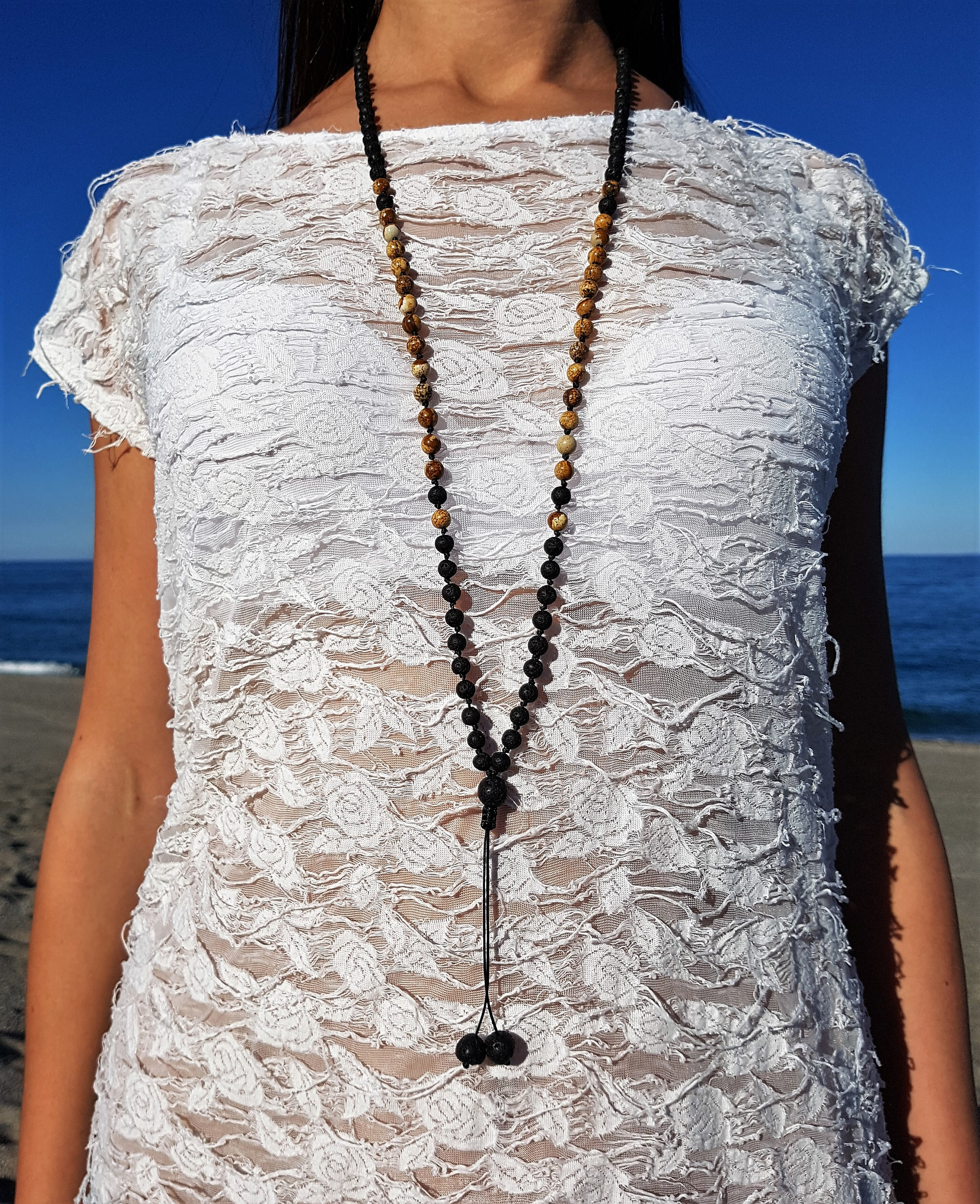 Jasper Mala, Volcanic Rock Mala, 108 Mala, 108 Mala Necklace, 108 Mala ...