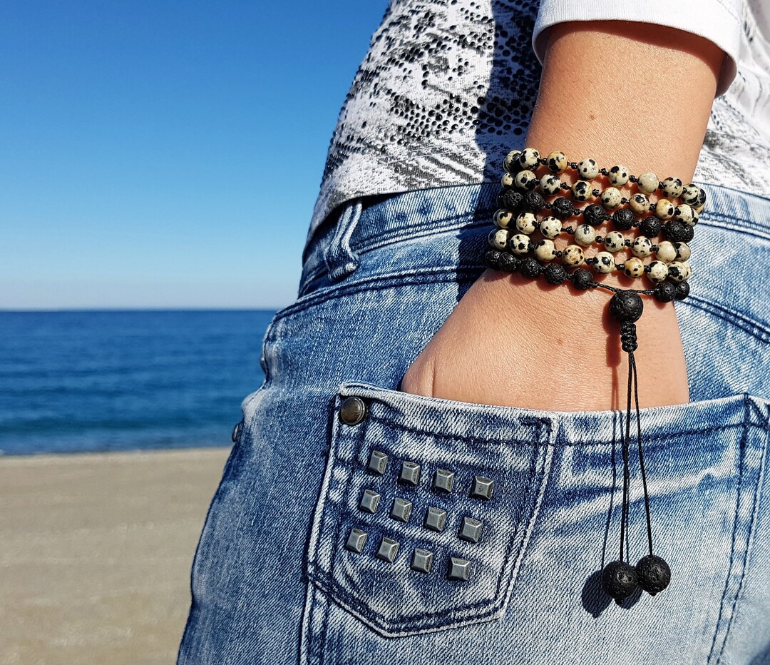 Jasper Mala, Volcanic Rock Mala, 108 Mala, 108 Mala Necklace, 108 Mala ...