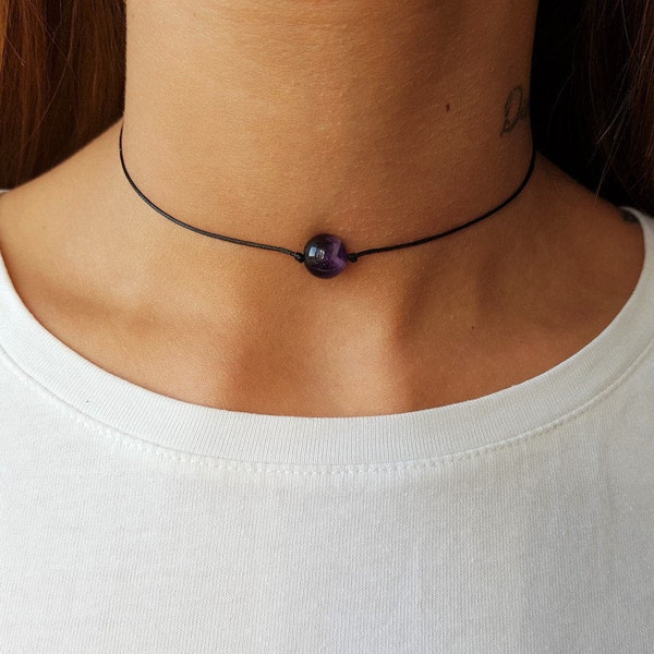 Amethyst Choker - Etsy