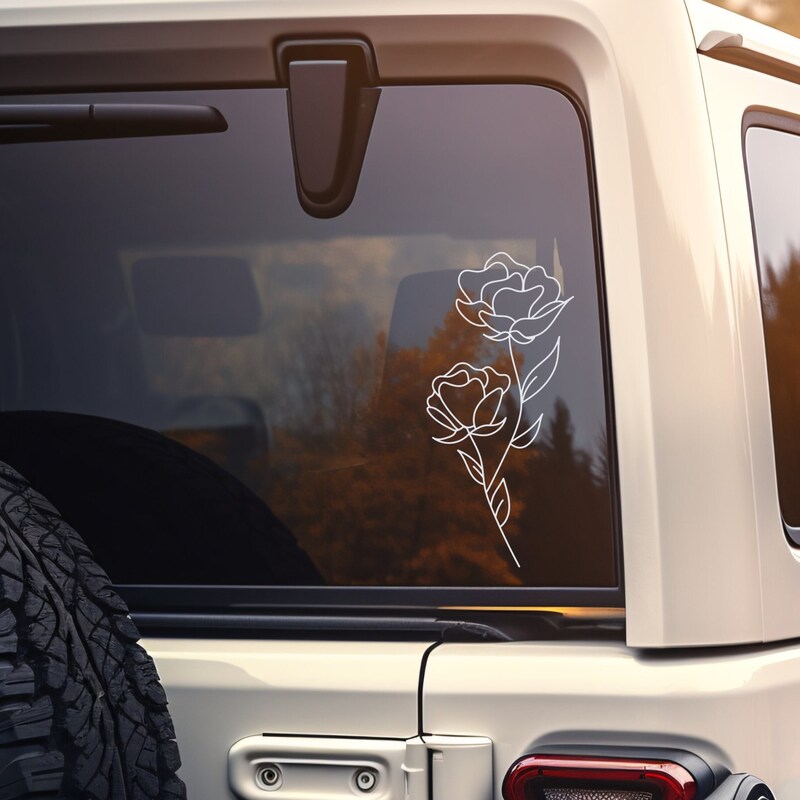 Floral Car Decals - Etsy