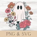 Flower Ghost SVG | Cute Floral Ghost Svg Png File | Boo Ghost Svg ...