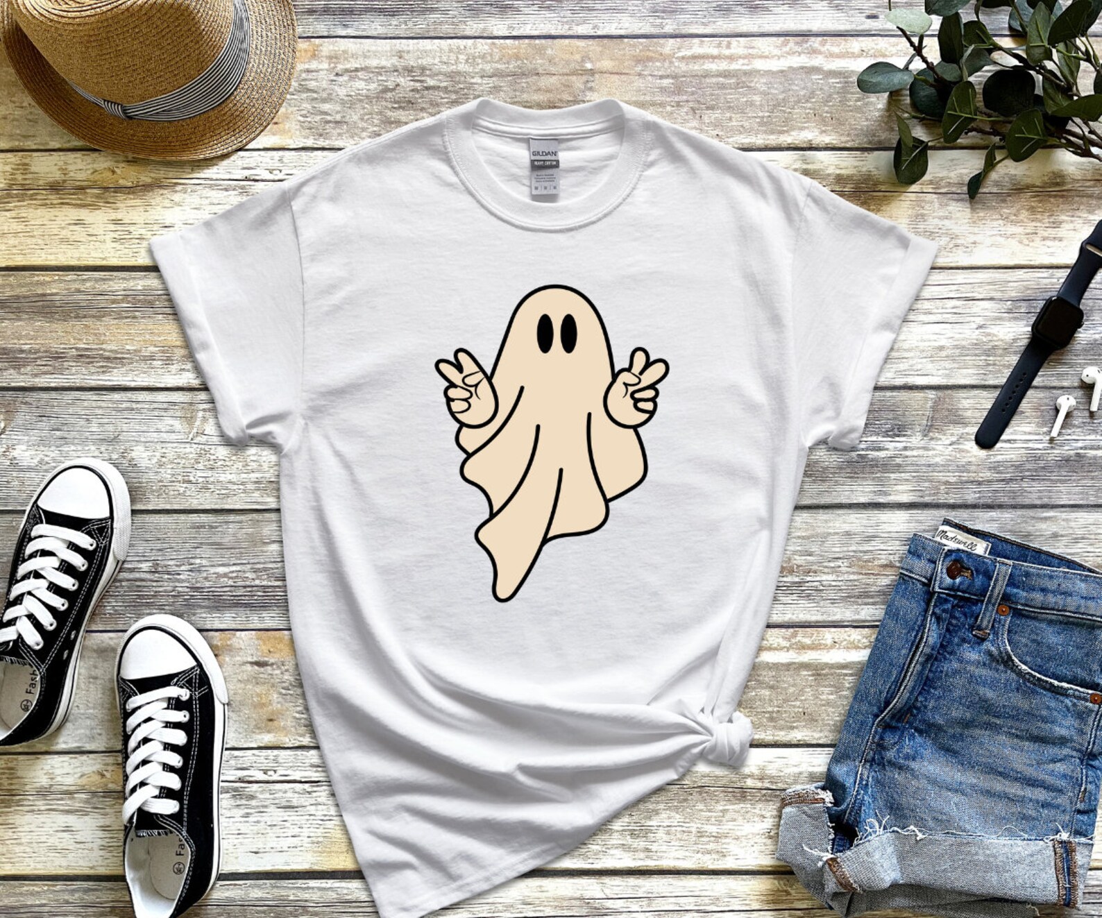 Ghost Peace Sign SVG | Ghost Svg | Cute Ghost SVG | Spooky Season ...