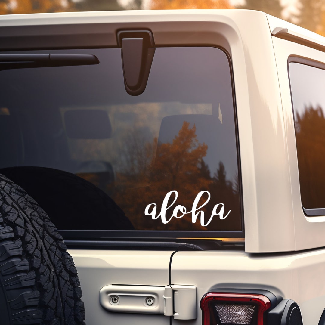 Aloha Hawaiian Vinyl Car Decal Hawaii Aloha Holographic - Etsy