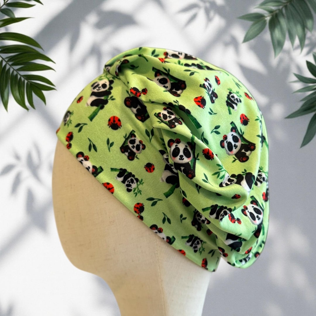 Panda & Ladybug Bouffant Scrub Cap, Headband Style Surgical Hat - Etsy