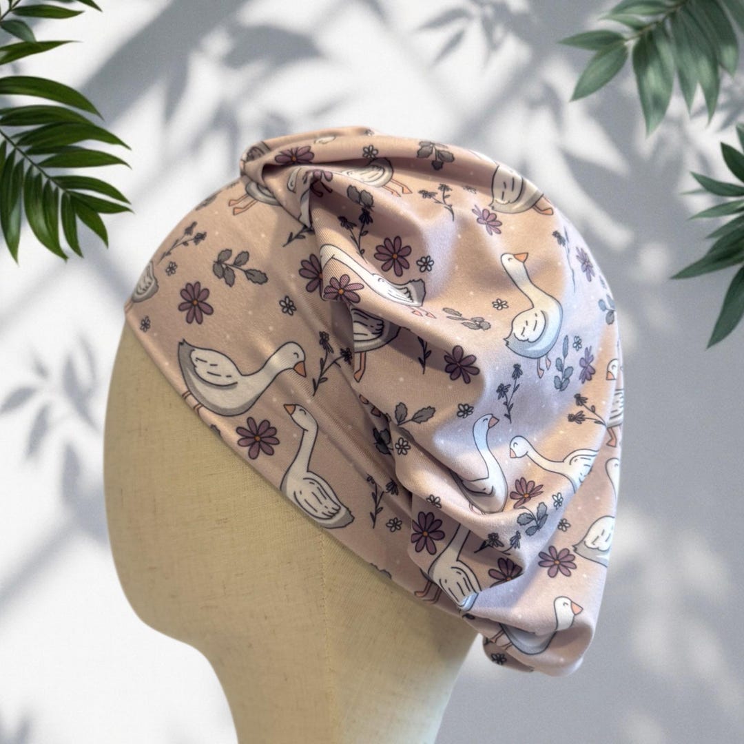 Goose Floral Scrub Cap: Soft Stretchy Headband Style - Etsy