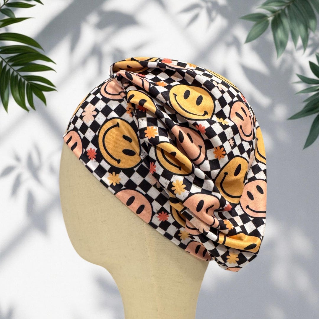 Smiley Face Bouffant Scrub Cap - Etsy