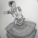 Buy Zentangle Inspired Bharatanatyam Dancer Art Print. Online in India ...