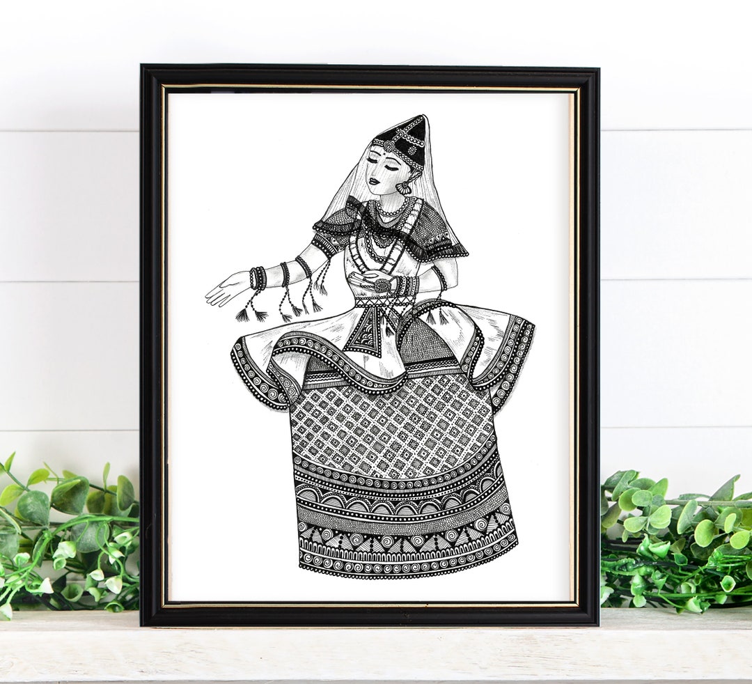 Buy Manipuri Dancer Art Print, Indian Classical Dancer Online in India ...