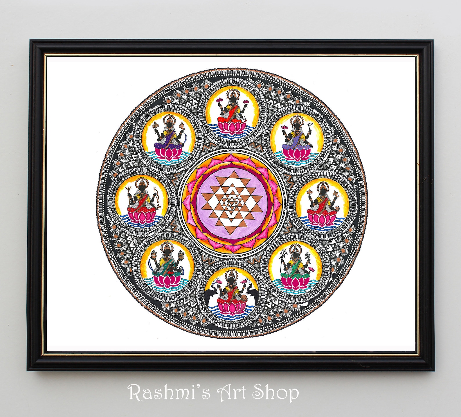 Ashta Lakshmi / Ashtalakshmi - Goddess Lakshmi Art Print - Etsy