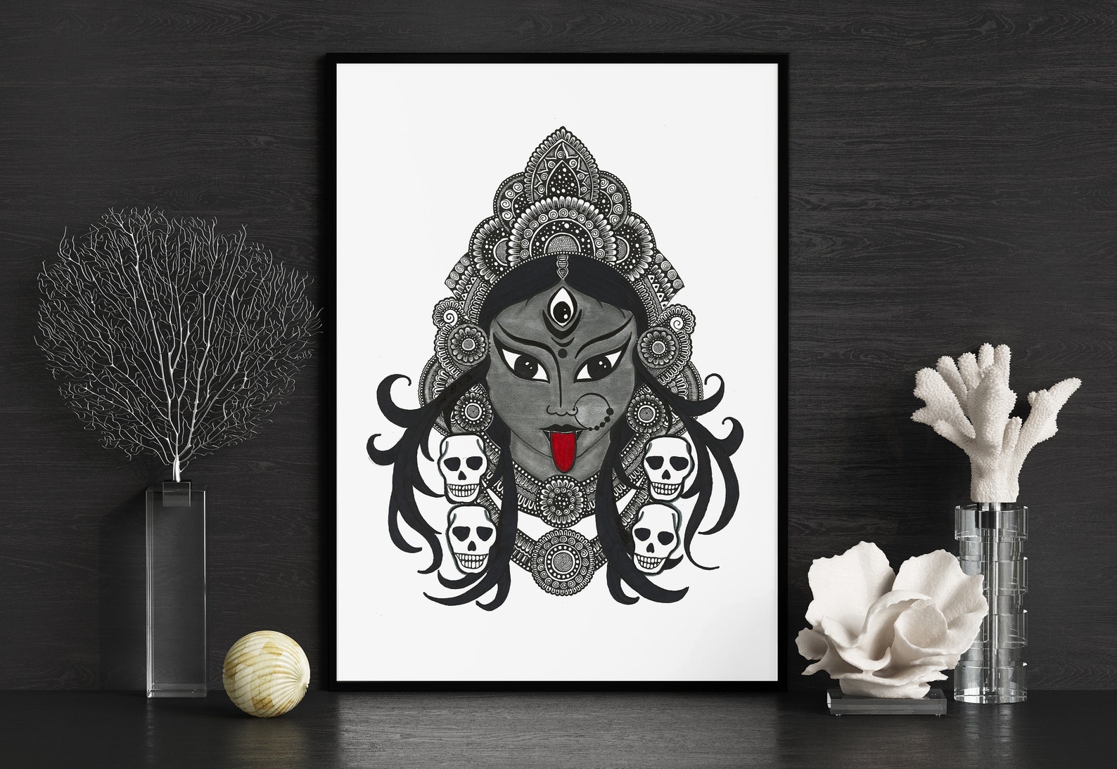 Goddess Kali Art Print | Etsy