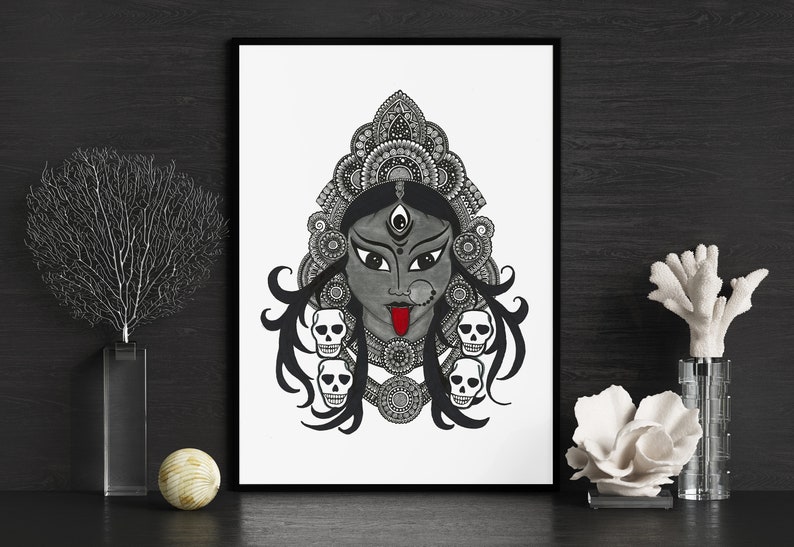 Goddess Kali Art Print , - Etsy