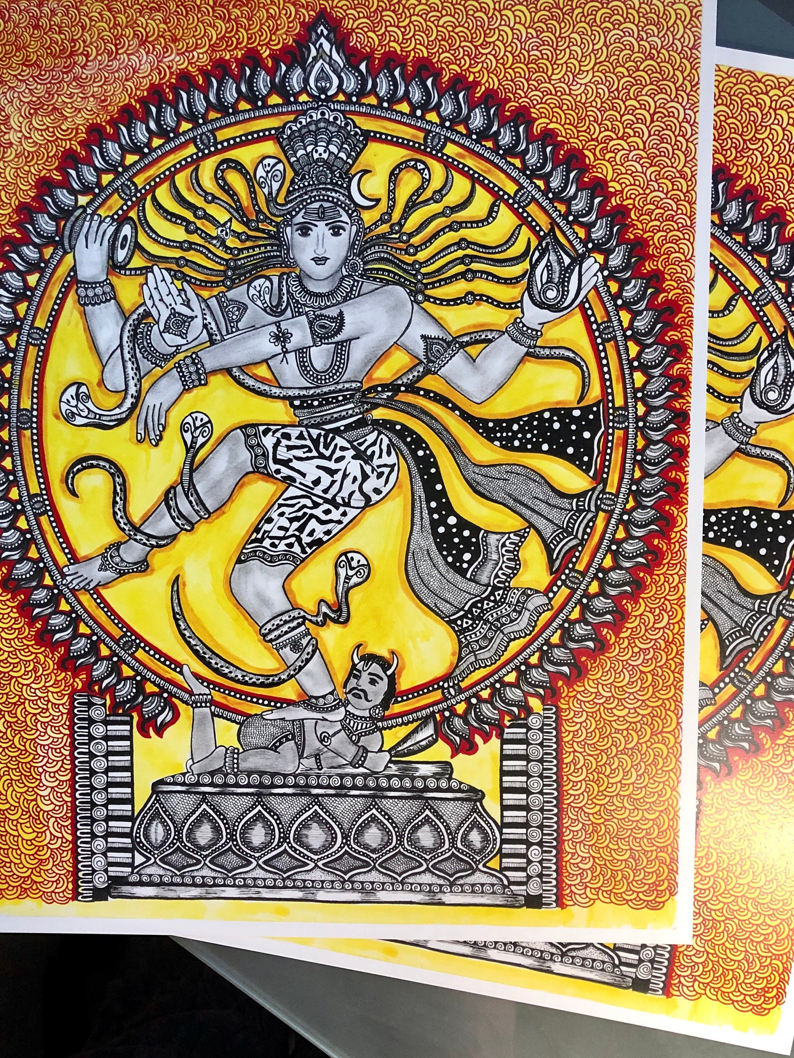 Nataraja , Dancing Shiva Art Print , Indian Home Decor - Etsy