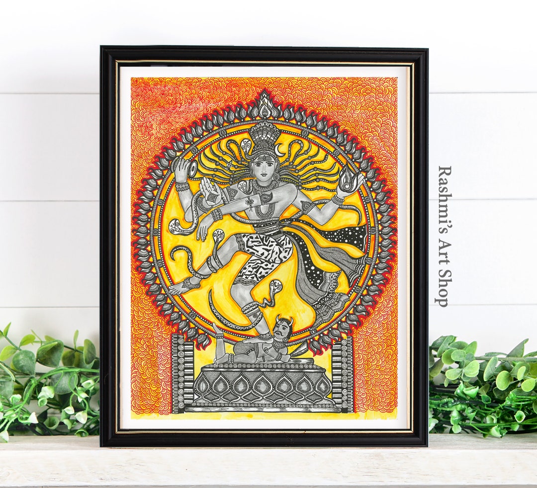 Nataraja , Dancing Shiva Art Print , Indian Home Decor - Etsy