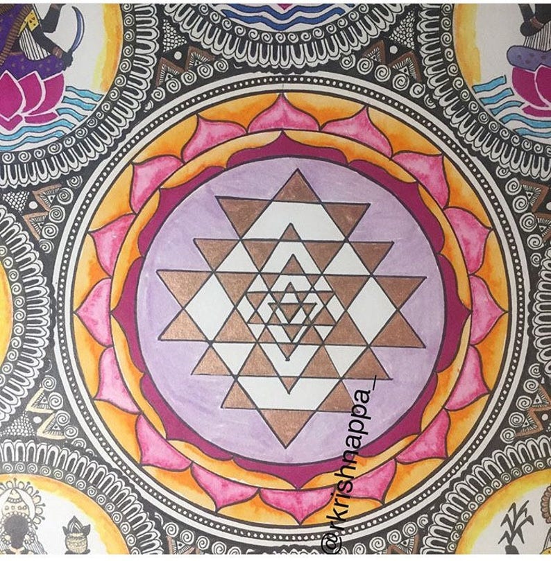Ashta Lakshmi / Ashtalakshmi - Goddess Lakshmi Art Print - Etsy UK