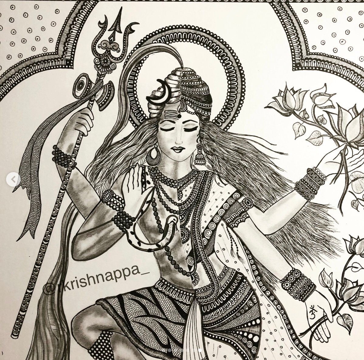 Ardhanarishvara Art Print , Home Decor, Dance Lover Gift - Etsy