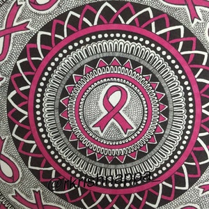 Pink Ribbon Mandala - Breast Cancer Awareness Mandala - Art Print - Etsy